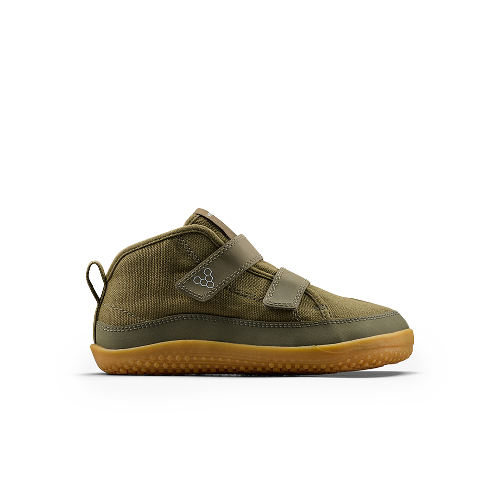 Gobi Utility Kids Dark Olive | Vivobarefoot NZ
